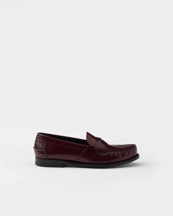 Prada Brushed Leather Loafers