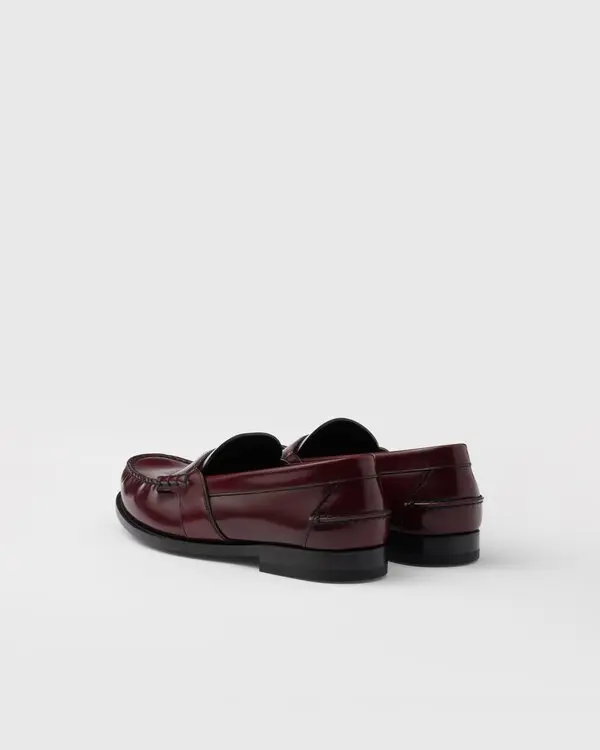 Prada Brushed Leather Loafers