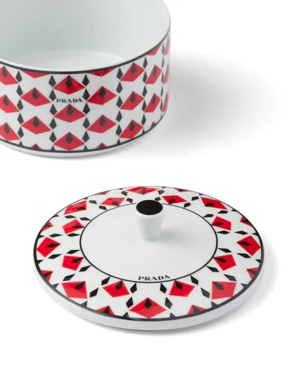 Prada Porcelain Box Vienna Red Motif