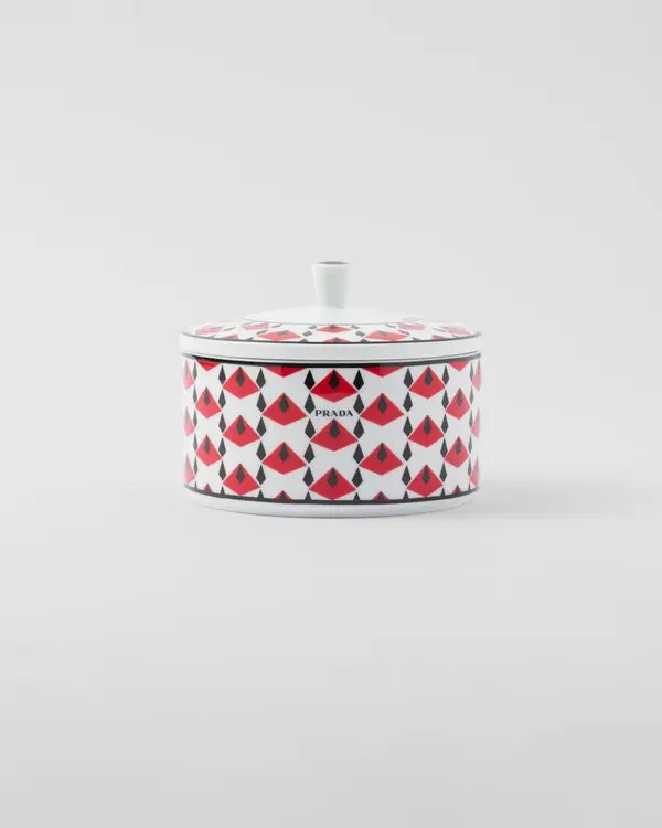 Prada Porcelain Box Vienna Red Motif