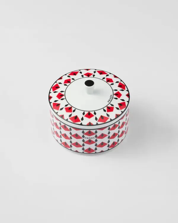 Prada Porcelain Box Vienna Red Motif