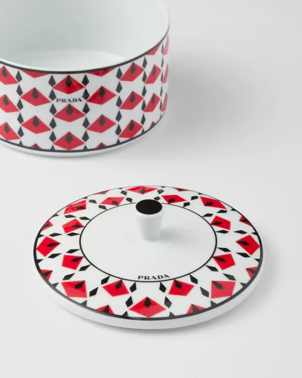 Prada Porcelain Box Vienna Red Motif
