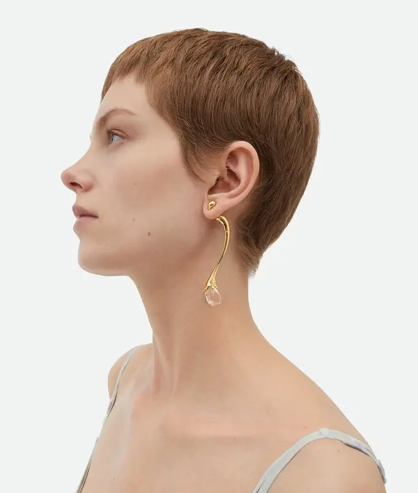 Bottega Veneta Drop Earrings - Rock Crystal Quartz
