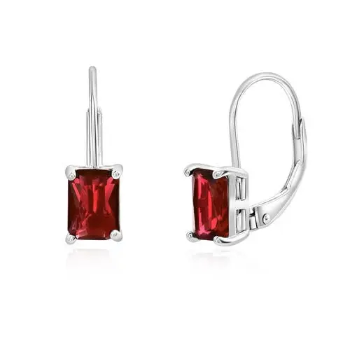 DONATELLO GIAN Name' Sterling Silver Created Ruby Earrings - Red