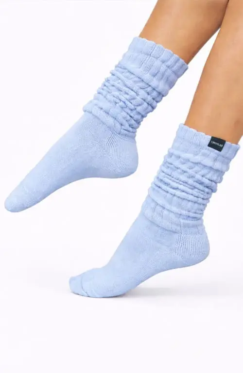 LECHERY® Gender Inclusive Scrunch Crew Socks - Powder Blue