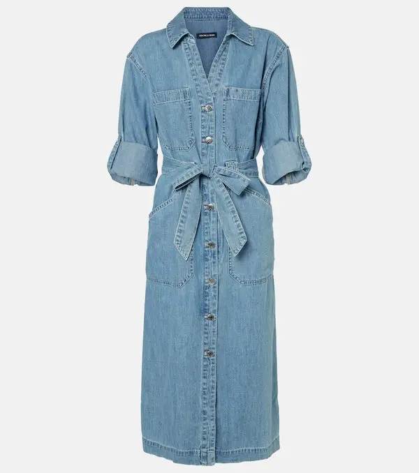 Veronica Beard Evelyn Denim Shirt Dress - Blue