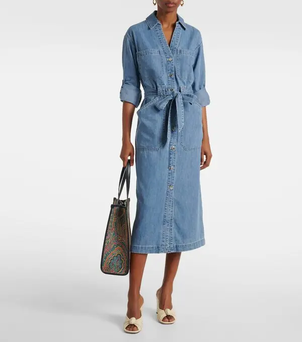 Veronica Beard Evelyn Denim Shirt Dress