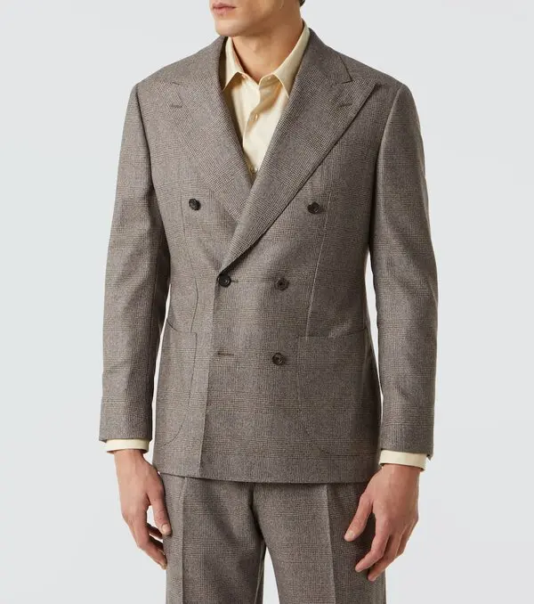 Thom Sweeney Prince Of Wales Check Wool Suit
