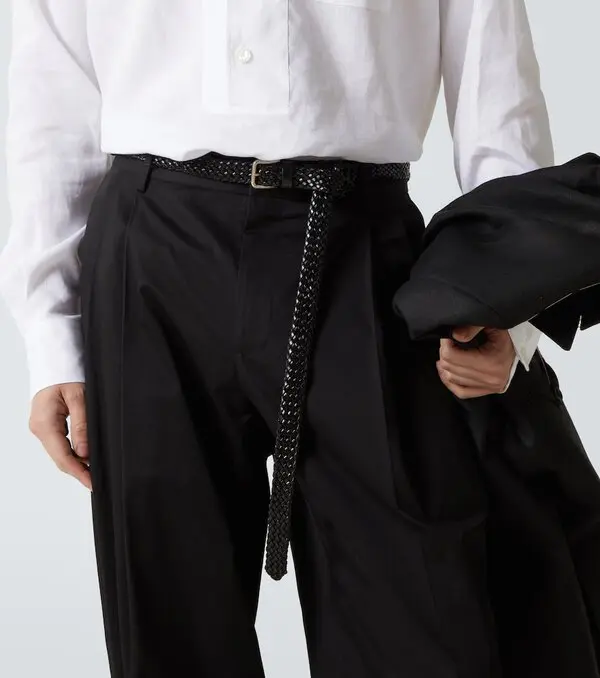 Dolce & Gabbana Braided Leather Belt - Black