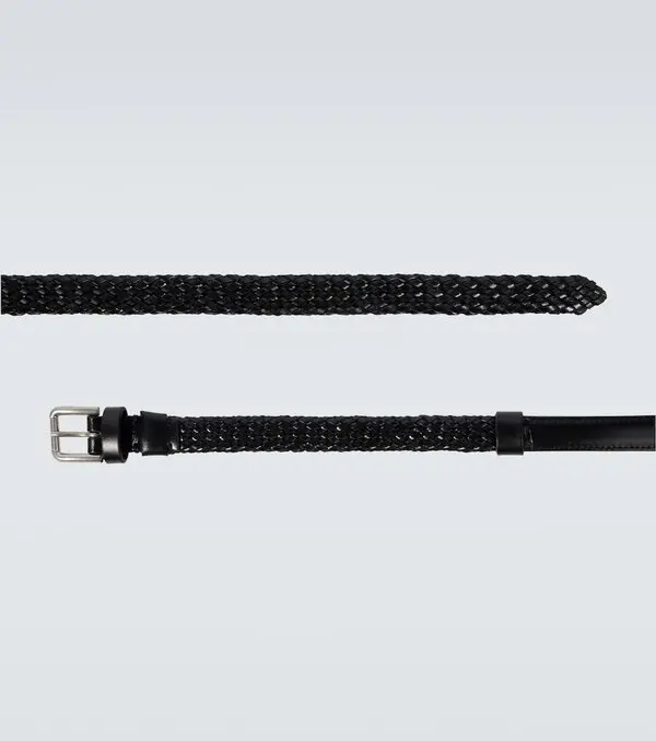 Dolce & Gabbana Braided Leather Belt - Black