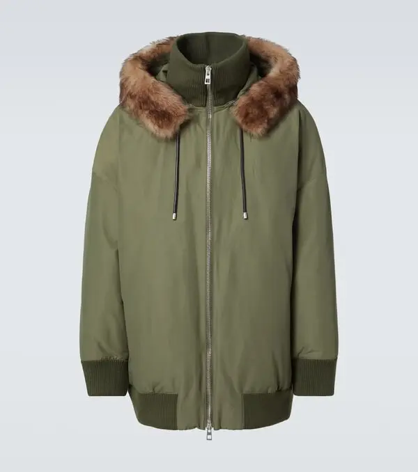 Loewe Shearling-trimmed Technical Puffer Coat