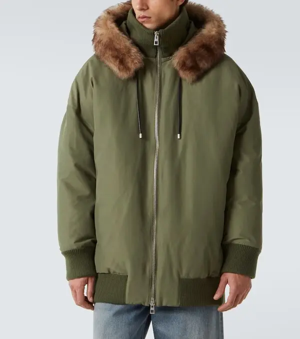 Loewe Shearling-trimmed Technical Puffer Coat