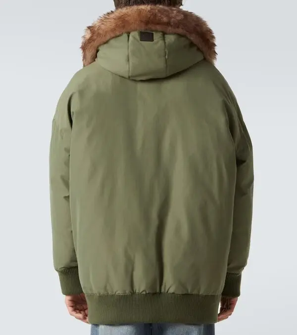 Loewe Shearling-trimmed Technical Puffer Coat