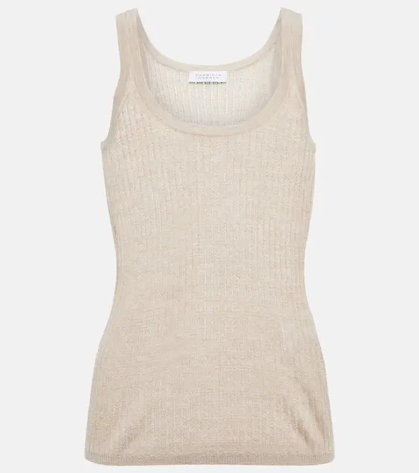 Gabriela Hearst Nevin Cashmere And Silk Tank Top - Beige