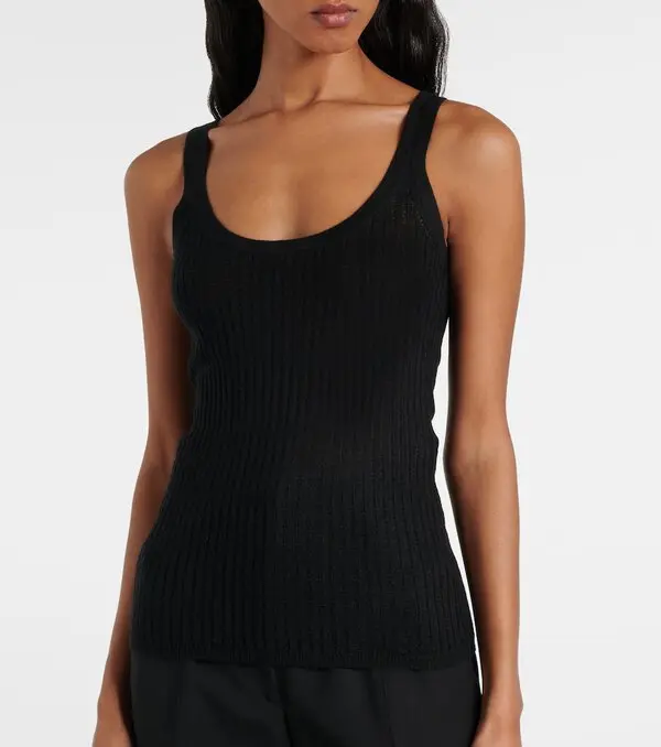 Gabriela Hearst Nevin Cashmere And Silk Tank Top - Black