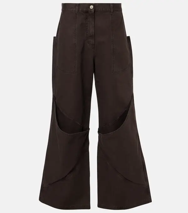 Attico High-rise Wide-leg Jeans In James - Brown