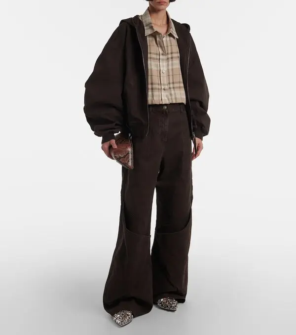 Attico High-rise Wide-leg Jeans In James - Brown