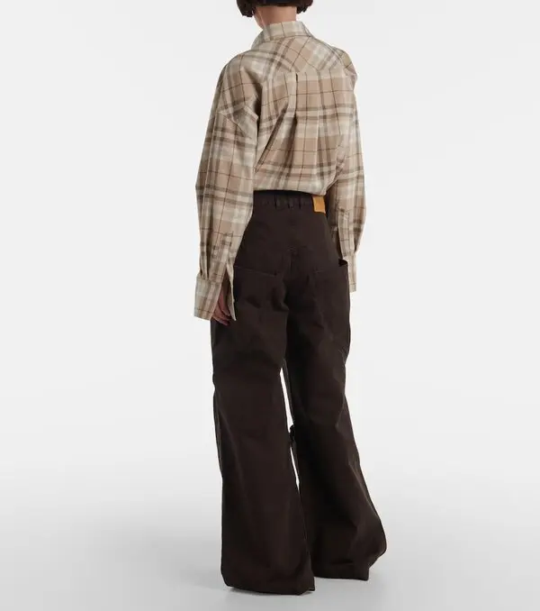 Attico High-rise Wide-leg Jeans In James - Brown