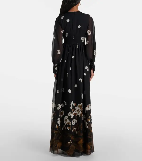 Erdem Elena Selvedge Silk Gown
