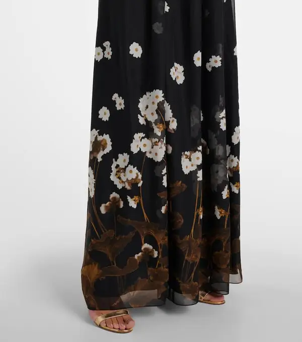 Erdem Elena Selvedge Silk Gown