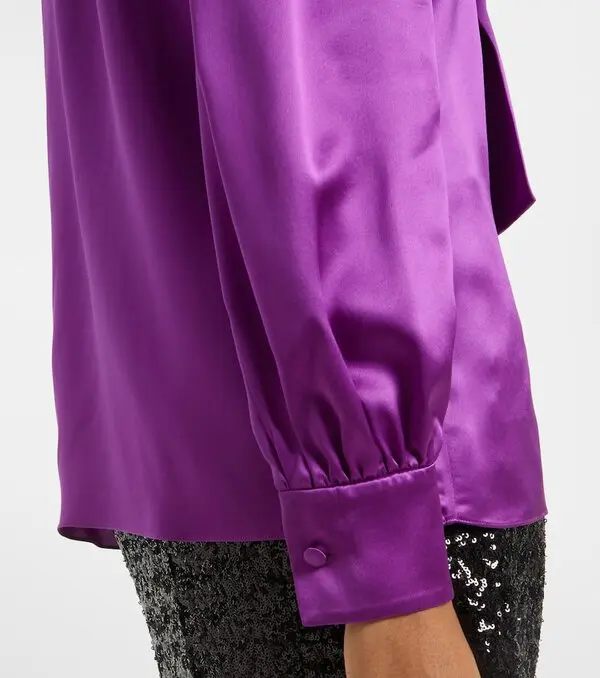 Dolce & Gabbana Tie-neck Silk Satin Blouse