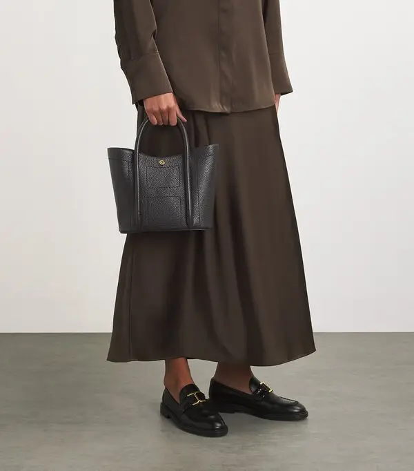 Harrods Leather Tote Bag - Black