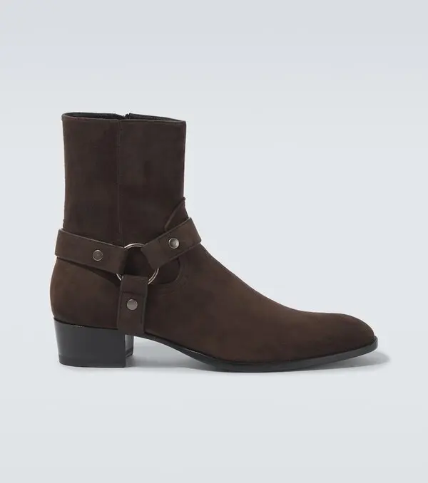Saint Laurent Wyatt Harness 40 Boots - Brown