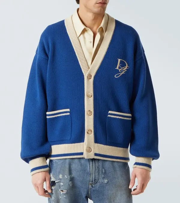 Dolce & Gabbana Embroidered Virgin Wool Cardigan