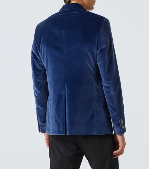 Dolce & Gabbana Cotton Velvet Blazer - Blue