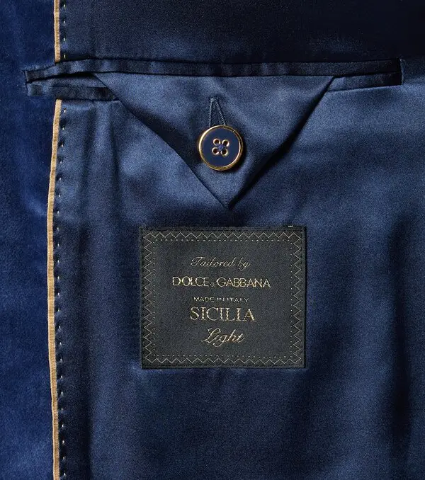 Dolce & Gabbana Cotton Velvet Blazer - Blue