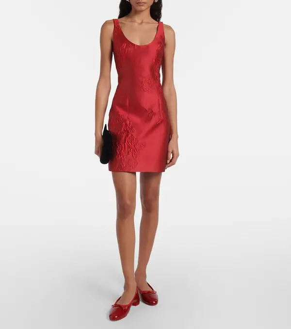 EMILIA WICKSTEAD Einna Jacquard Minidress - Red