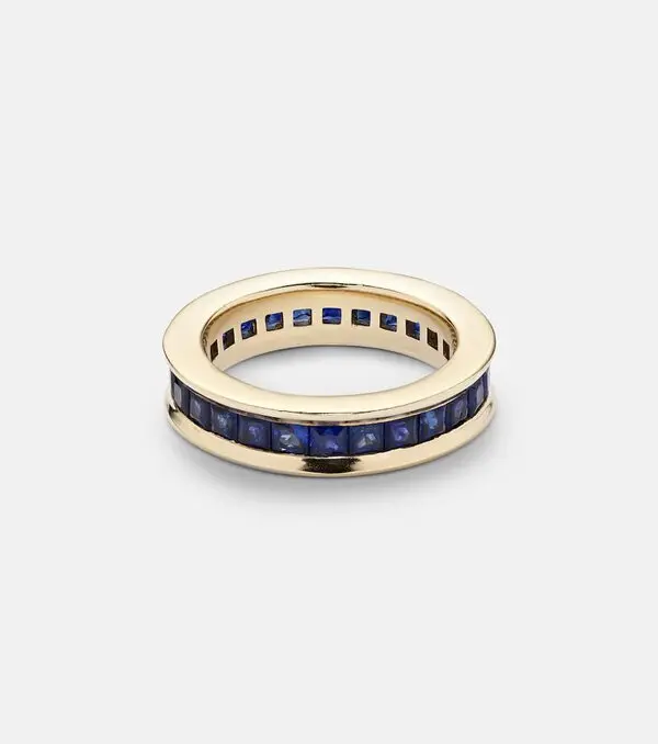 OCTAVIA ELIZABETH Ivy Eternity 18kt Gold Ring With Sapphire - Blue