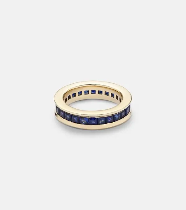 OCTAVIA ELIZABETH Ivy Eternity 18kt Gold Ring With Sapphire - Blue
