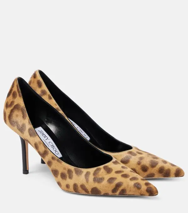 JIMMY CHOO Love 85 Leopard-print Calf Hair Pumps - Multicoloured