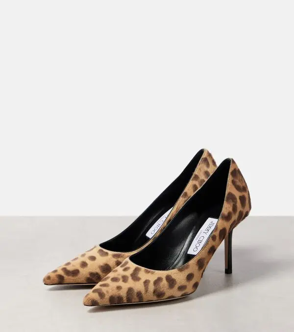JIMMY CHOO Love 85 Leopard-print Calf Hair Pumps - Multicoloured