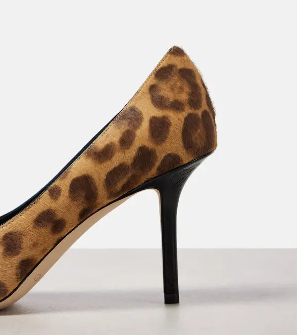 JIMMY CHOO Love 85 Leopard-print Calf Hair Pumps - Multicoloured