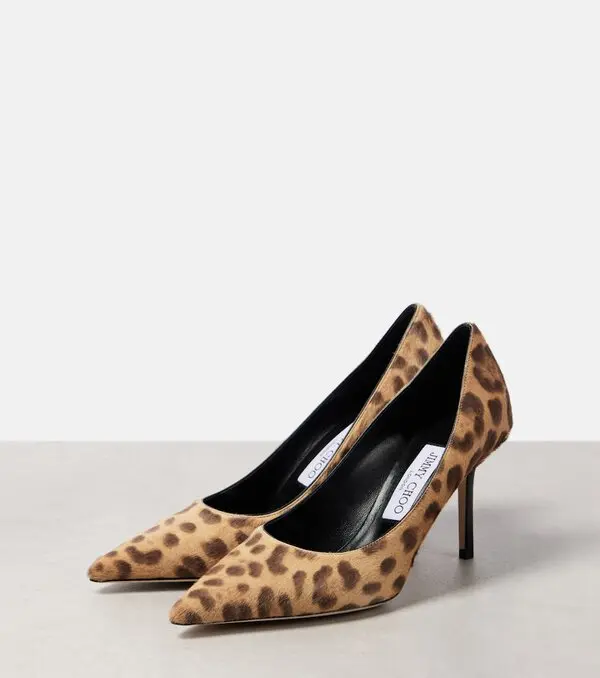 JIMMY CHOO Love 85 Leopard-print Calf Hair Pumps - Multicoloured