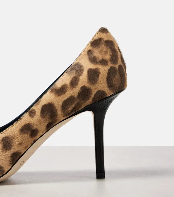 JIMMY CHOO Love 85 Leopard-print Calf Hair Pumps - Multicoloured