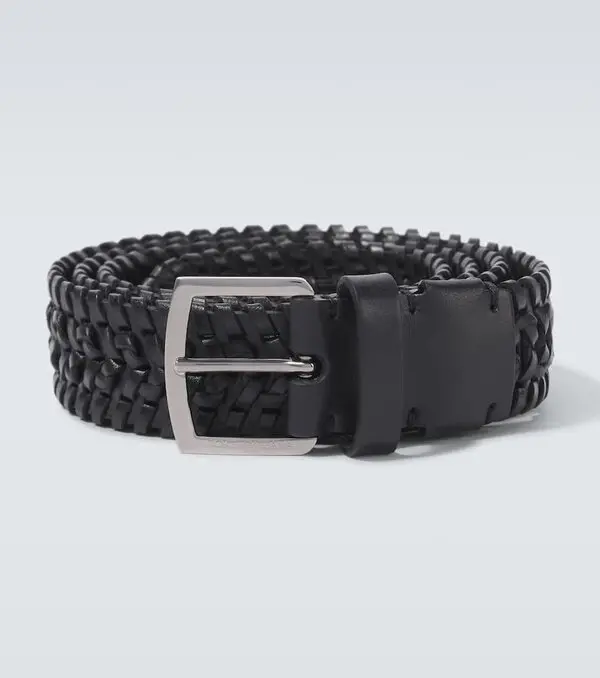 Dolce & Gabbana Braided Leather Belt - Black