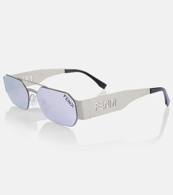 Fendi Cut Out Square Sunglasses