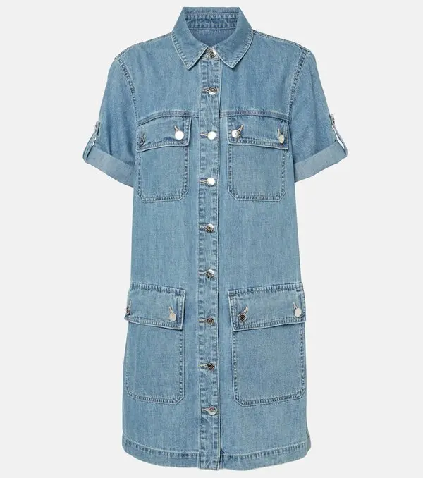 Veronica Beard Warren Denim Shirt Dress