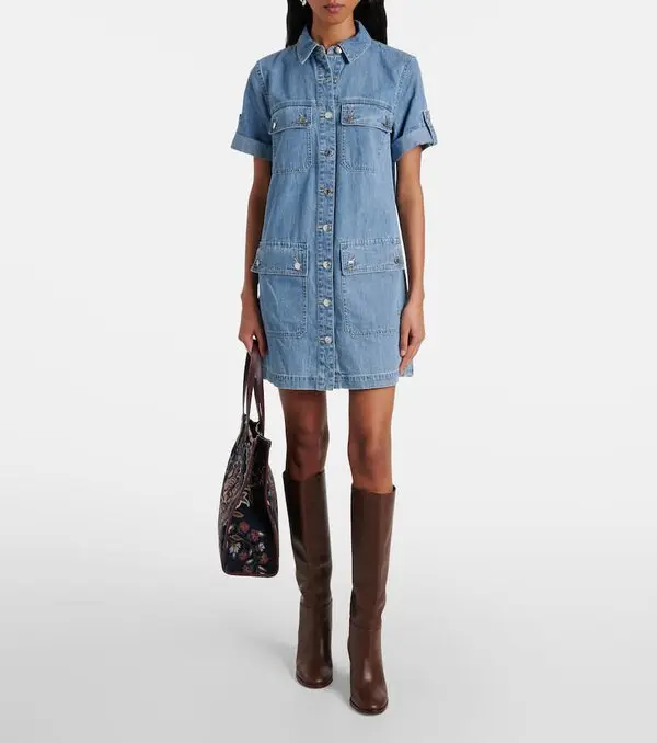 Veronica Beard Warren Denim Shirt Dress