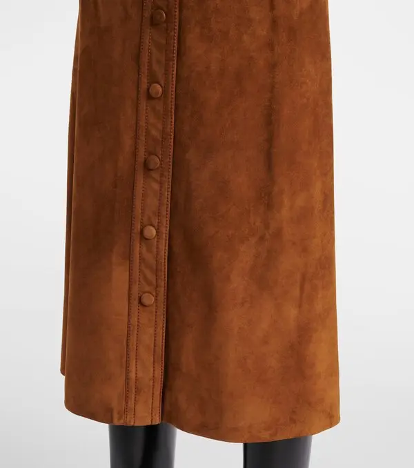 Valentino Garavani Suede Midi Skirt