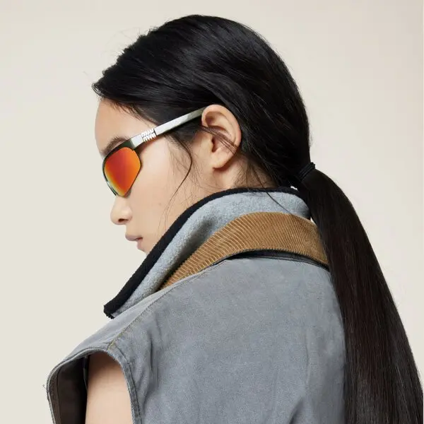 Miu Miu Washed Chambray Blouson Vest