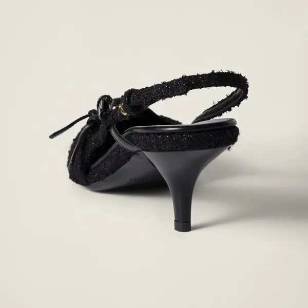 Miu Miu Fabric Slingbacks With Straps