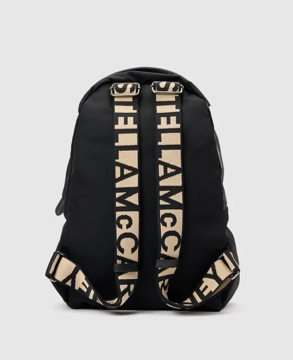 Stella McCartney Logo Strap Backpack - Black