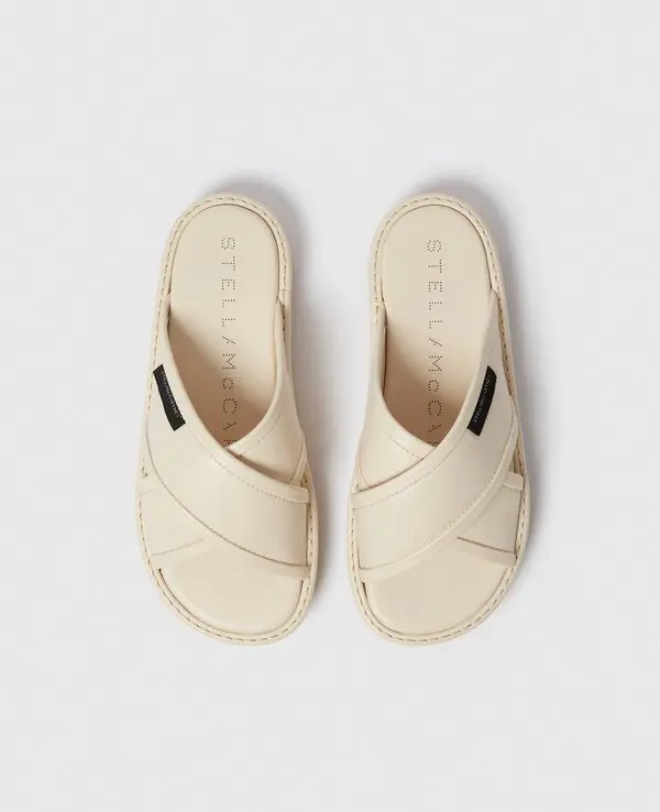 Stella McCartney Sneak-elyse Twisted Sandals - Cream