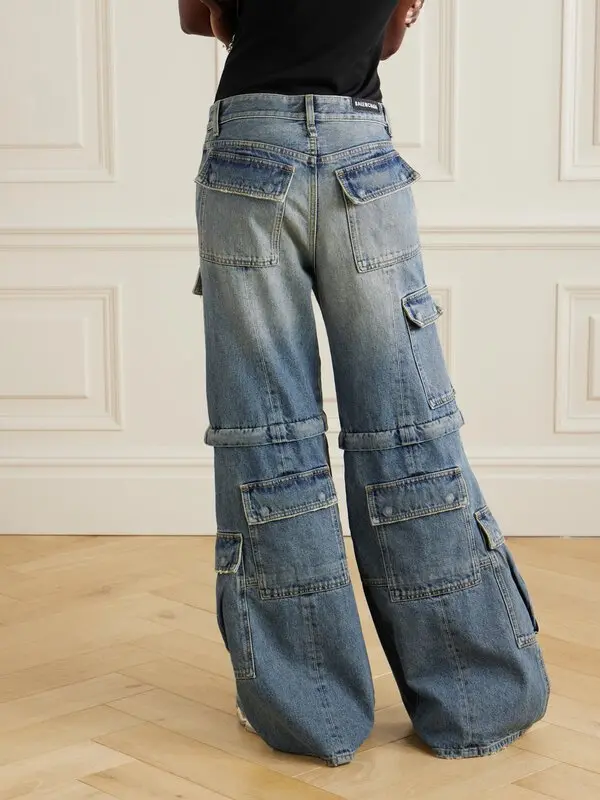Balenciaga Mid-rise Wide-leg Cargo Jeans