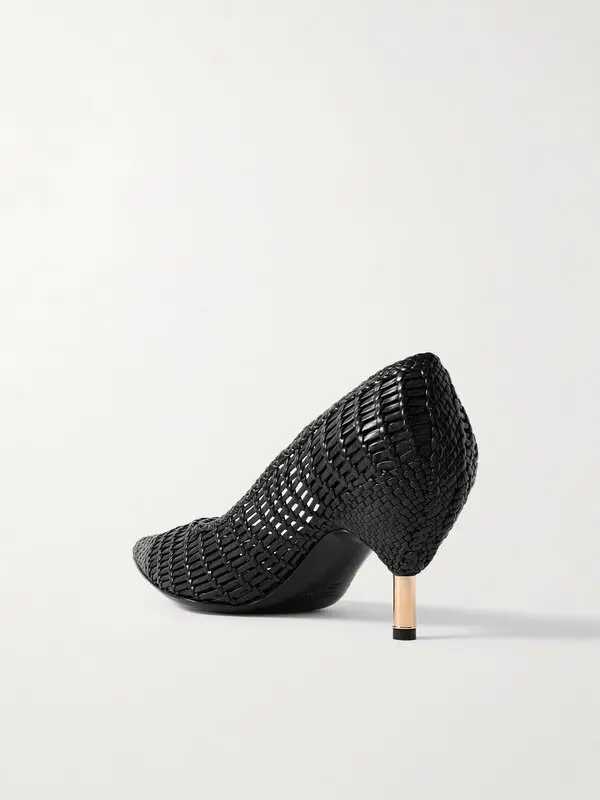 Gabriela Hearst Andres Woven Leather Pumps - Black