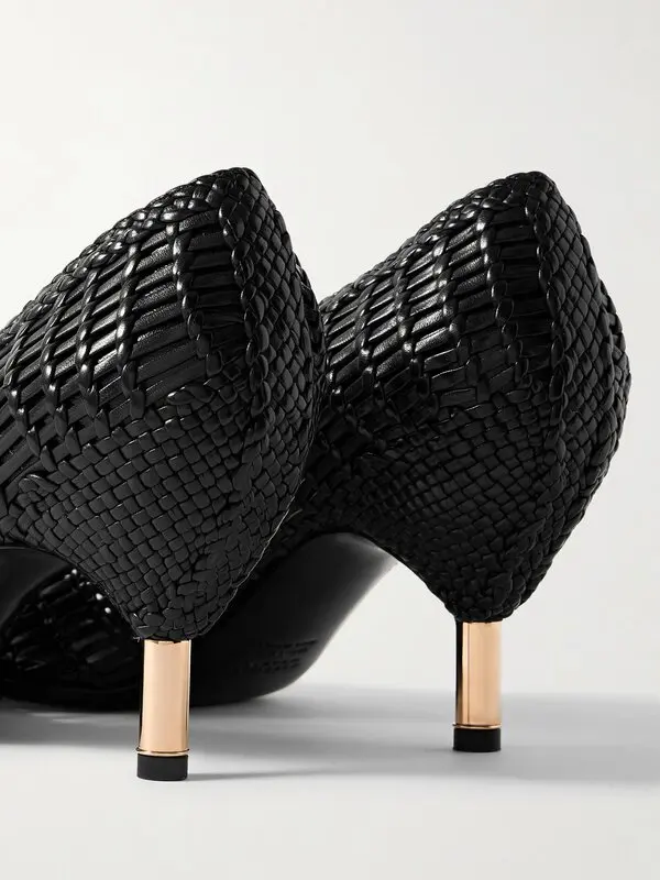 Gabriela Hearst Andres Woven Leather Pumps - Black